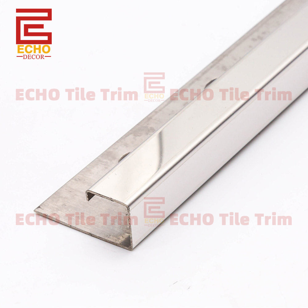 Polished Stainless Steel Square Tile Trim 8mm Outside Corner Edging ...